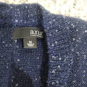 a.n.a | Tops | Ana Sparkling Navy Knit Sweater | Poshmark